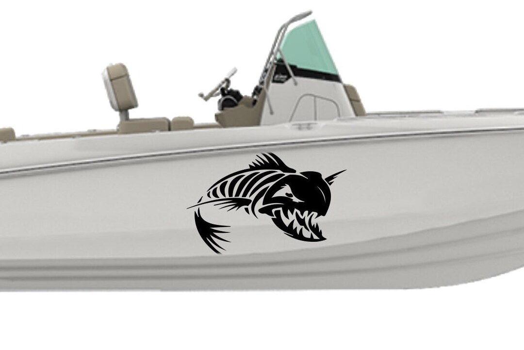 Fish Skeleton Boat Decals Compatible With Boston Whaler Boat Graphic ...