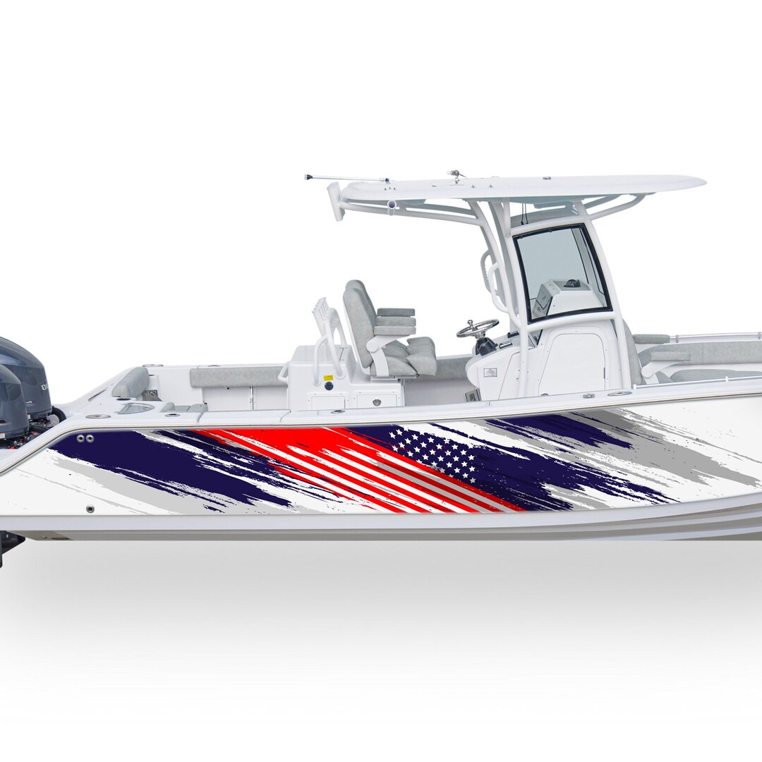 American Boat Decal Compatible With Center Console Boat Sticker Marine ...