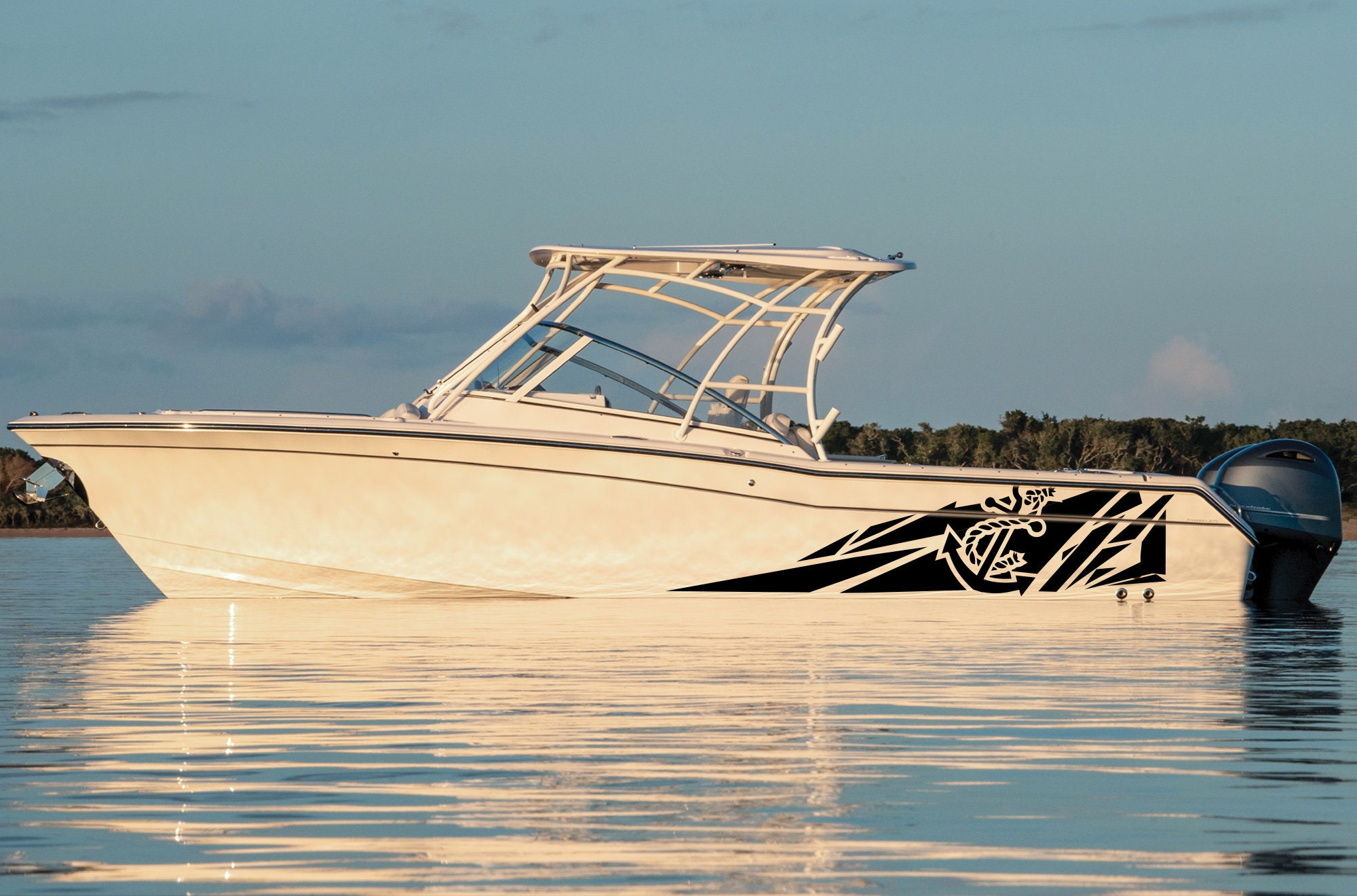 Geometric Pattern Boat Graphic Decals Compatible With - Etsy