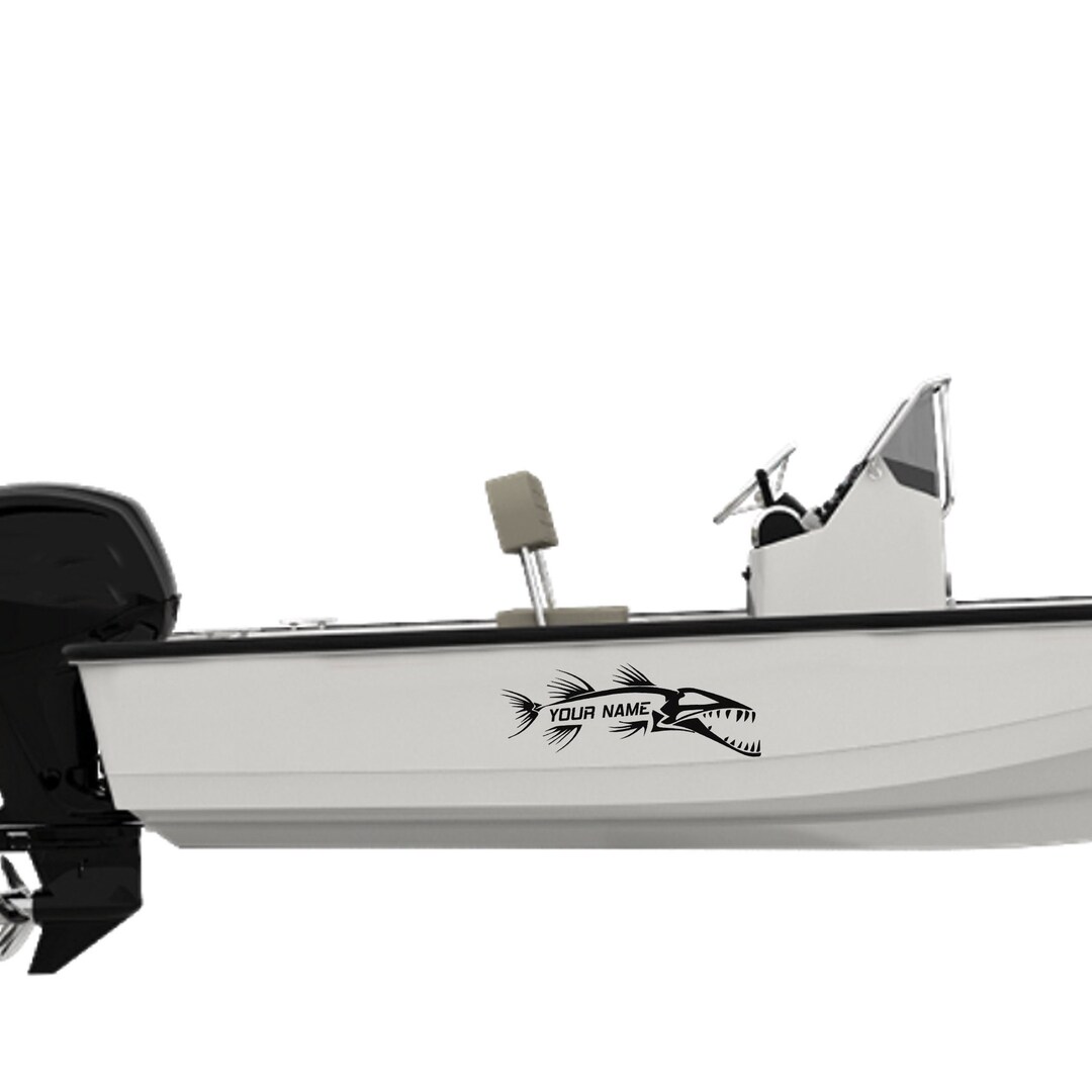 Fish Skull Boat Decals Skeleton Side Sticker Compatible With Boston ...