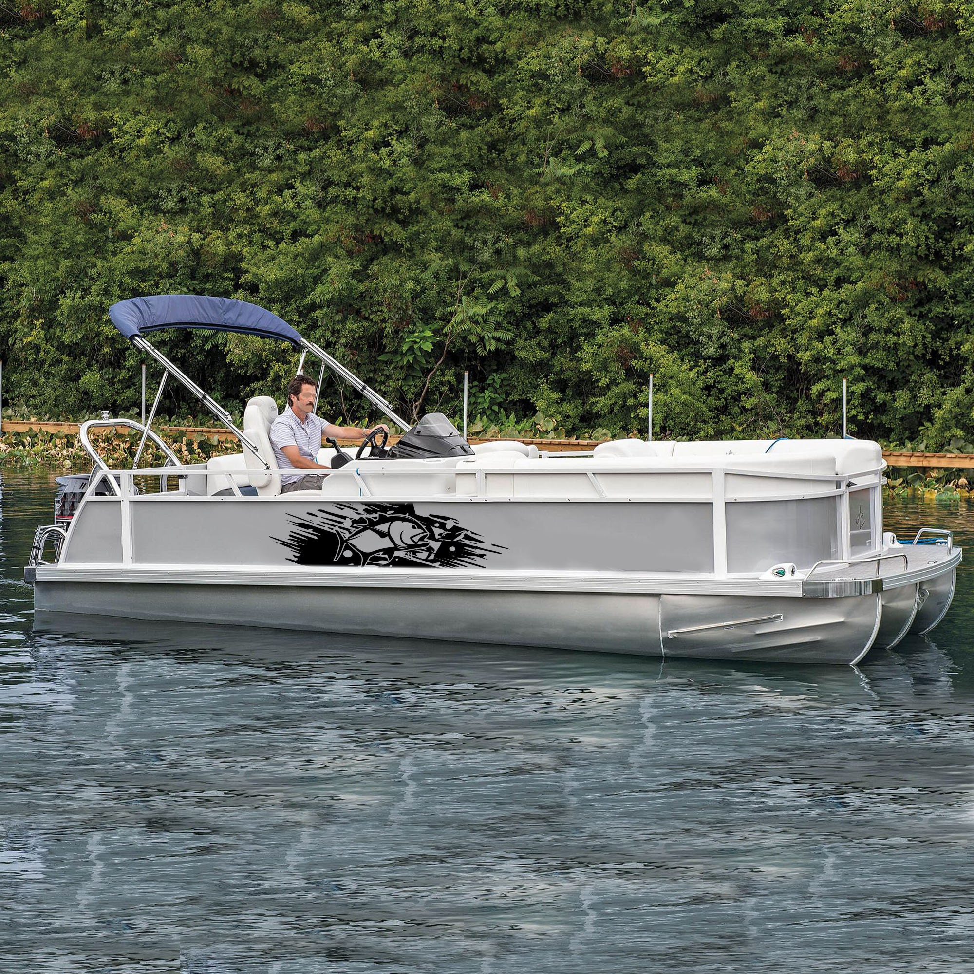 Giant Trevally Boat Sticker Compatible With Pontoon Boat Decals GT ...