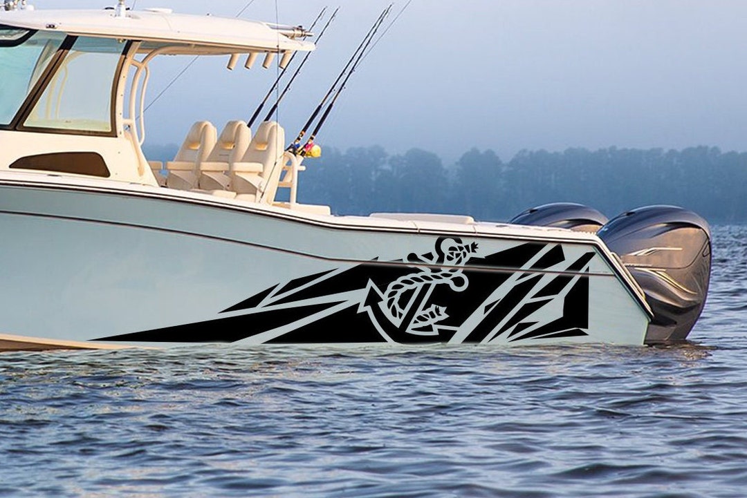 Geometric Pattern Boat Graphic Decals Compatible With Grady-white Boat ...