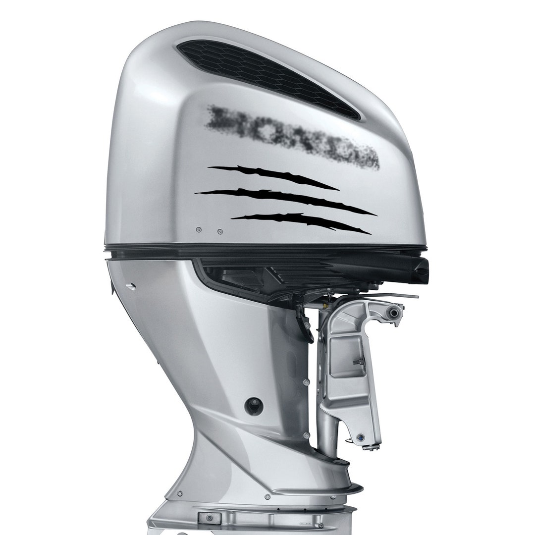 Pair of Boat Engine Decals Monster Compatible With Honda Outboard ...