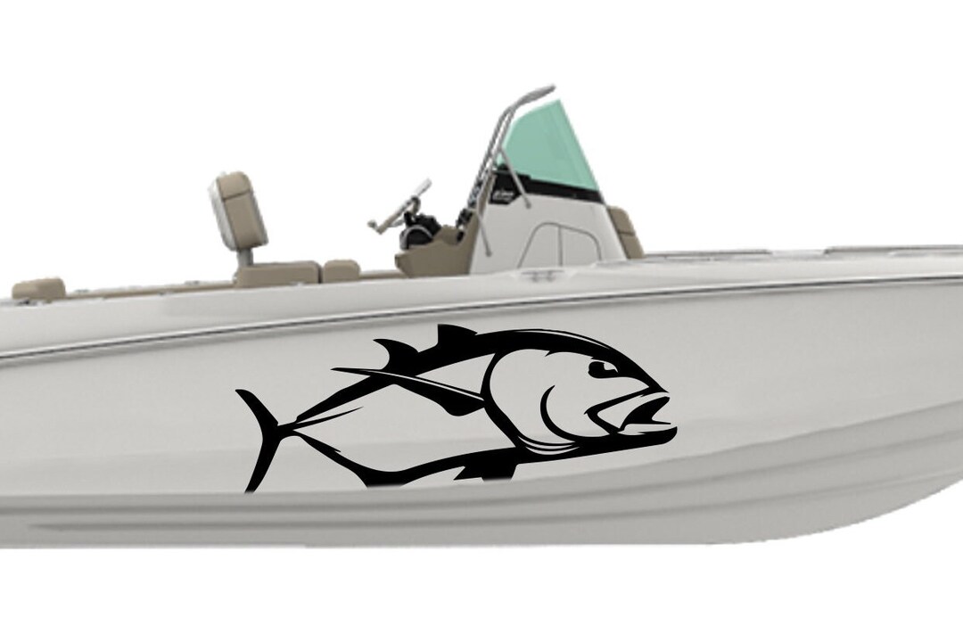 Giant Trevally Fish Boat Sticker Decal Compatible With Boston Whaler ...
