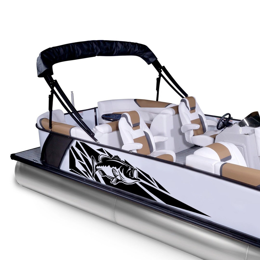 Largemouth Bass Boat Sticker Compatible With Pontoon Boat Decals ...