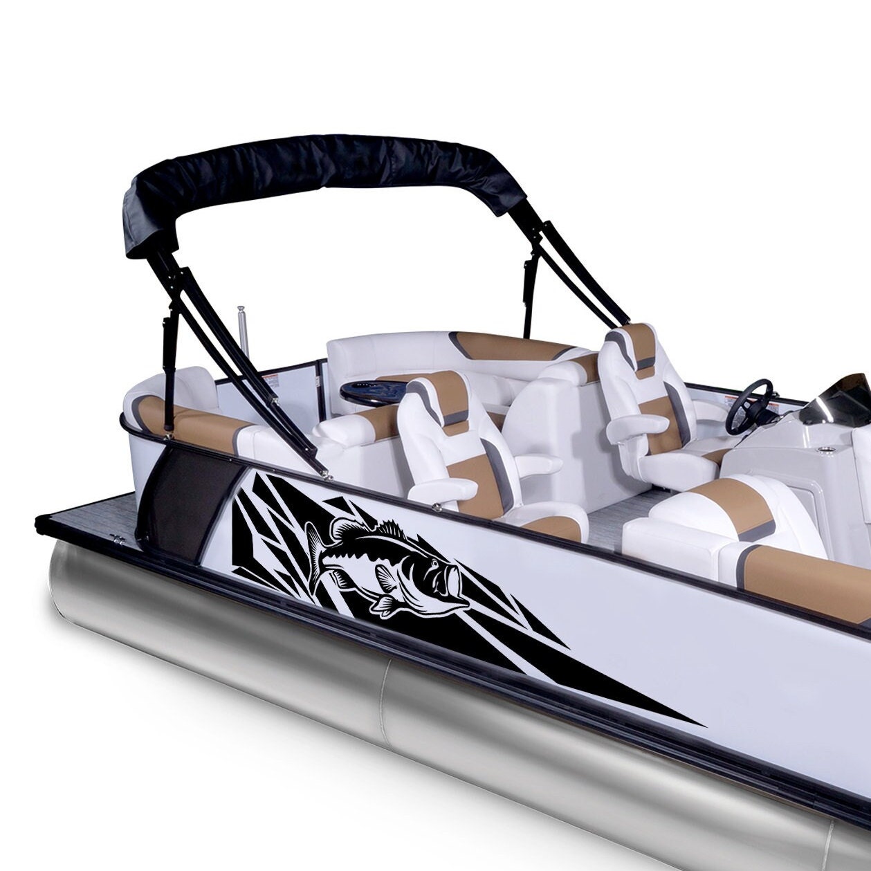 Largemouth Bass Boat Sticker Compatible With Pontoon Boat Decals ...