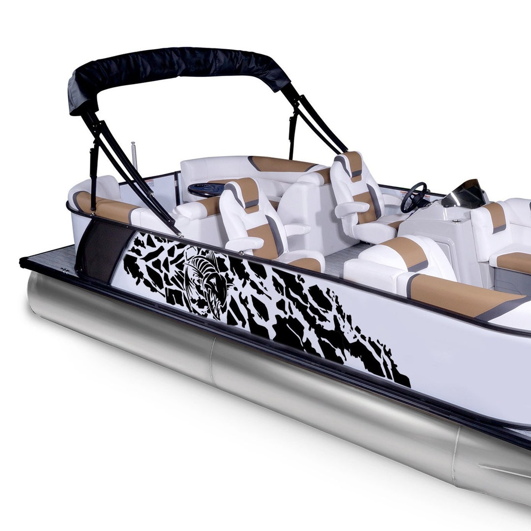 Fish Scull Boat Decals Kit Compatible With Pontoon Boat Splash Marine ...