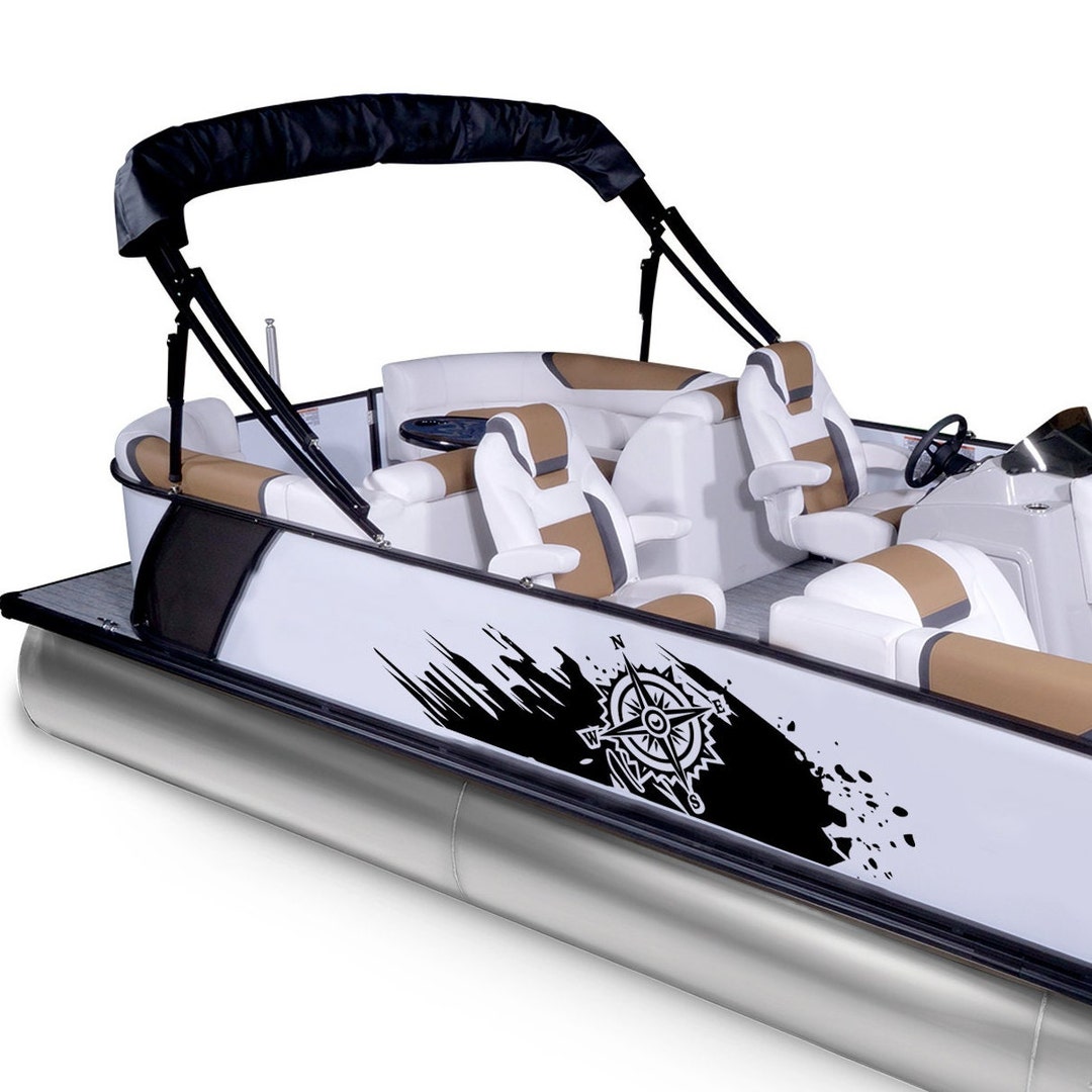 Boat Sticker Navigation Compass Graphic Decals Compatible With Pontoon ...