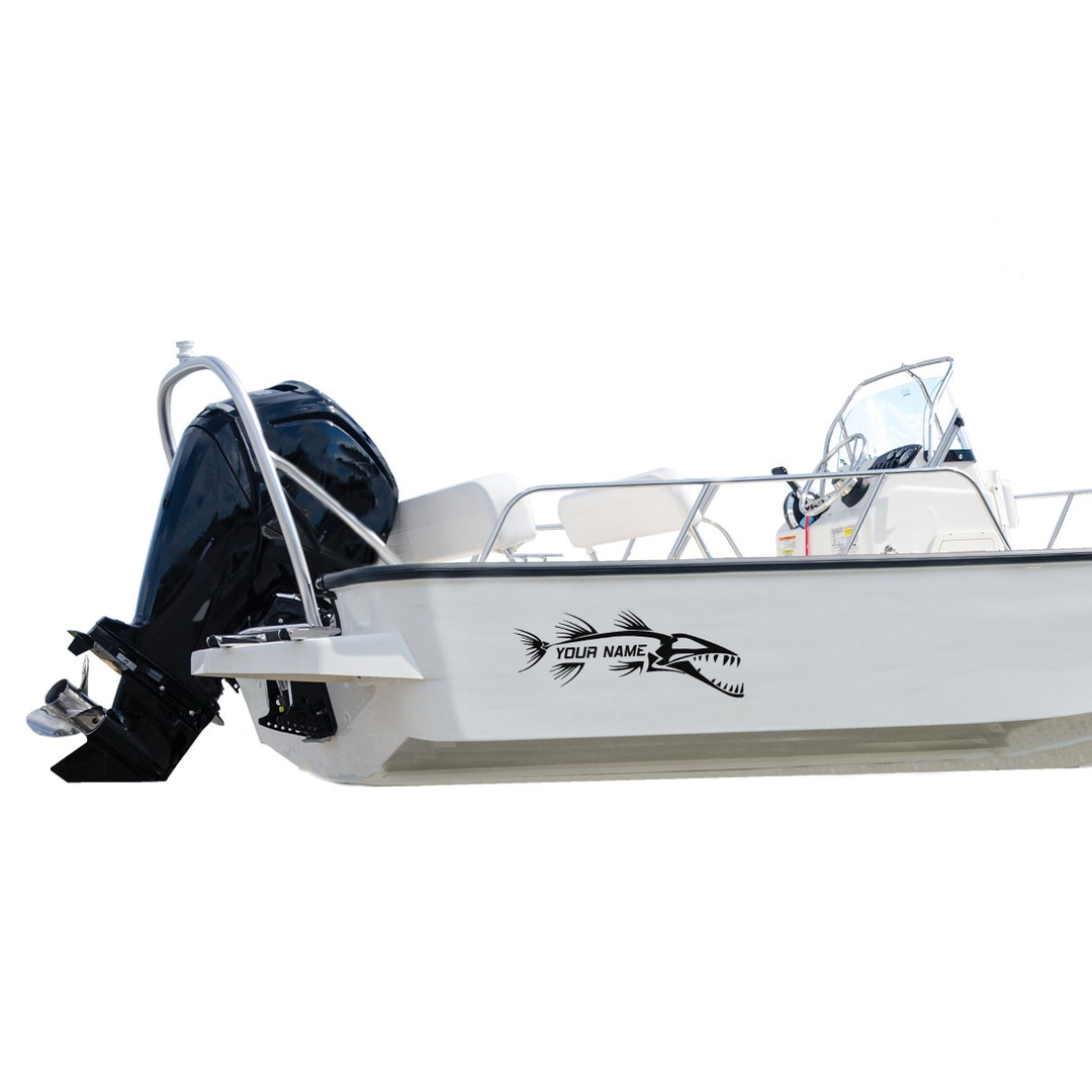 Fish Skull Boat Decals Skeleton Side Sticker Compatible With Boston ...