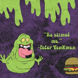 He Slimed Me: Slimer Ghostbusters Inspired Sublimation Tumbler Png ...