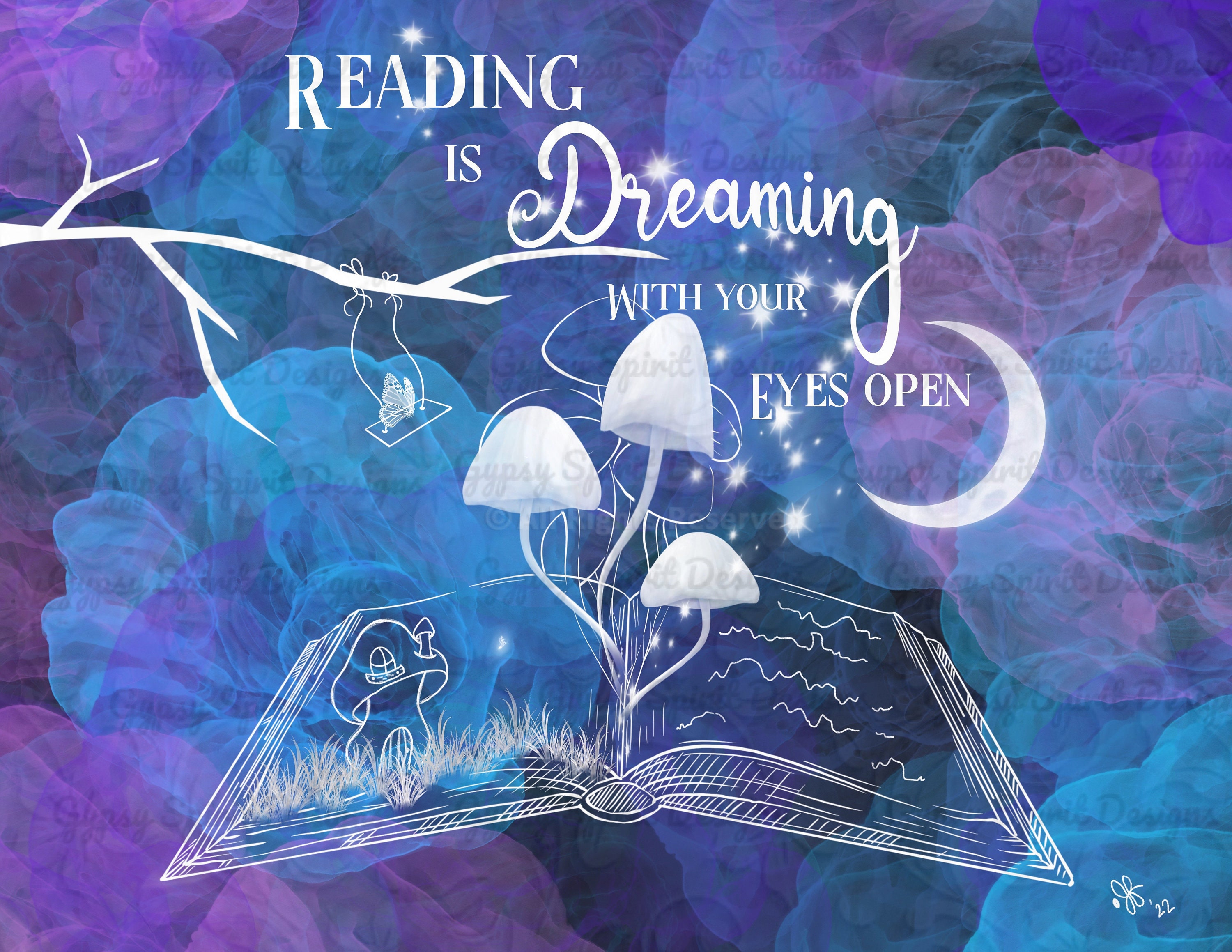 Reading is Dreaming With Your Eyes Open Digital Png File - Etsy