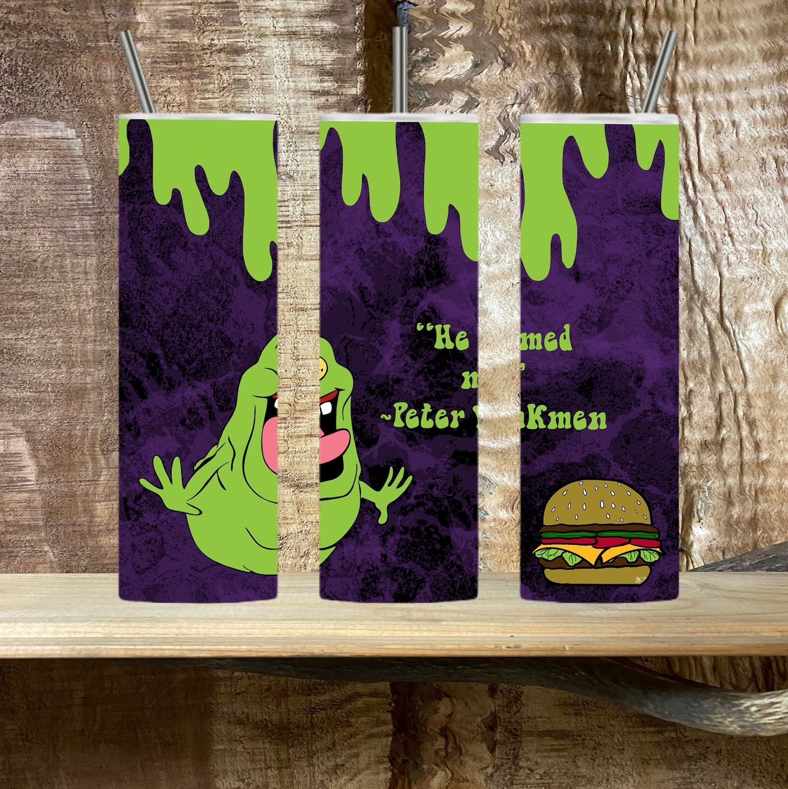 He Slimed Me: Slimer Ghostbusters Inspired Sublimation Tumbler - Etsy