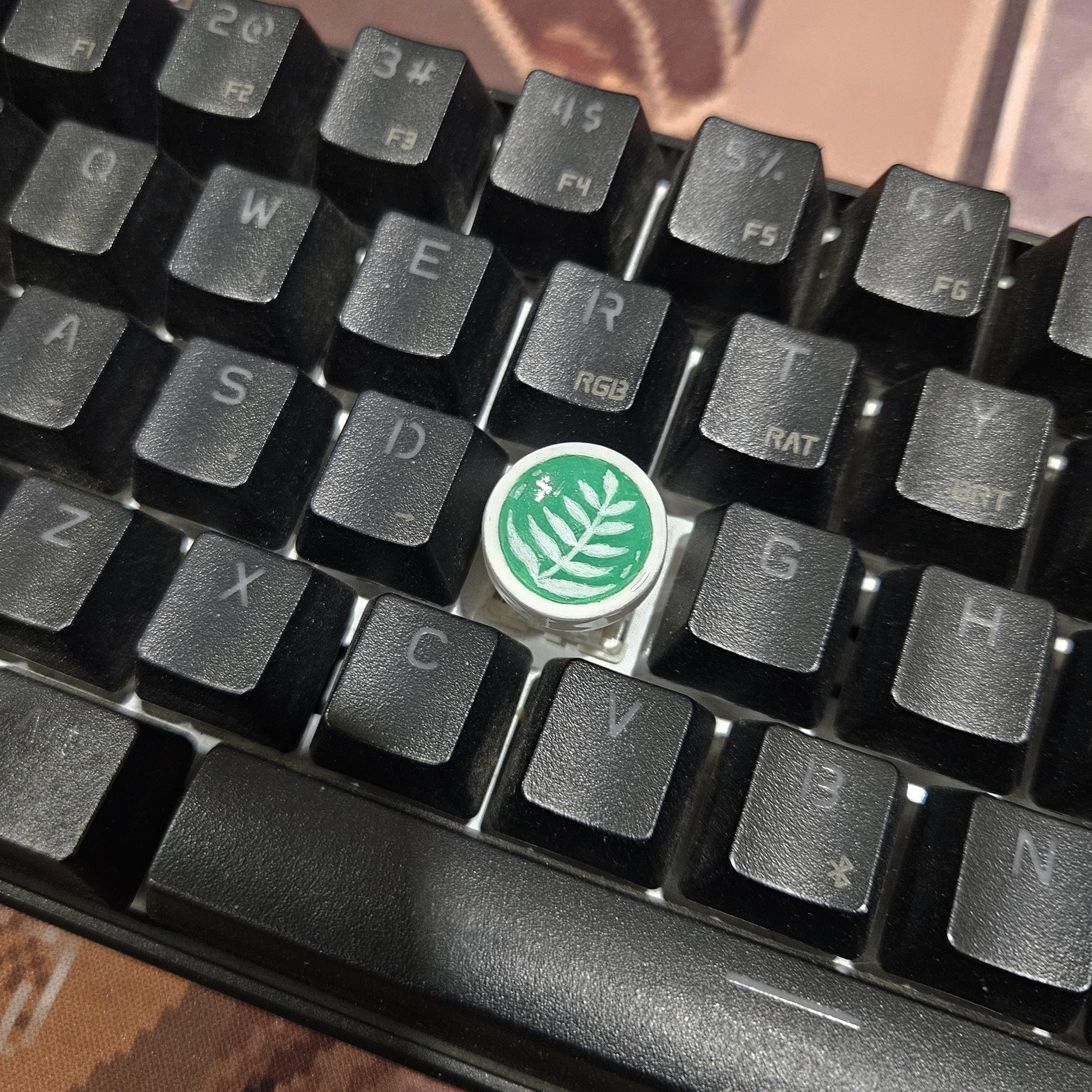 Latte Art Keycaps | Mechanical Keyboard | Round Keycaps | Coffee Art ...