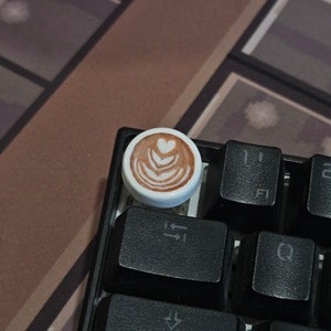 Latte Art Artisan Keycap: Handmade Resin Coated Keyboard Key - Etsy