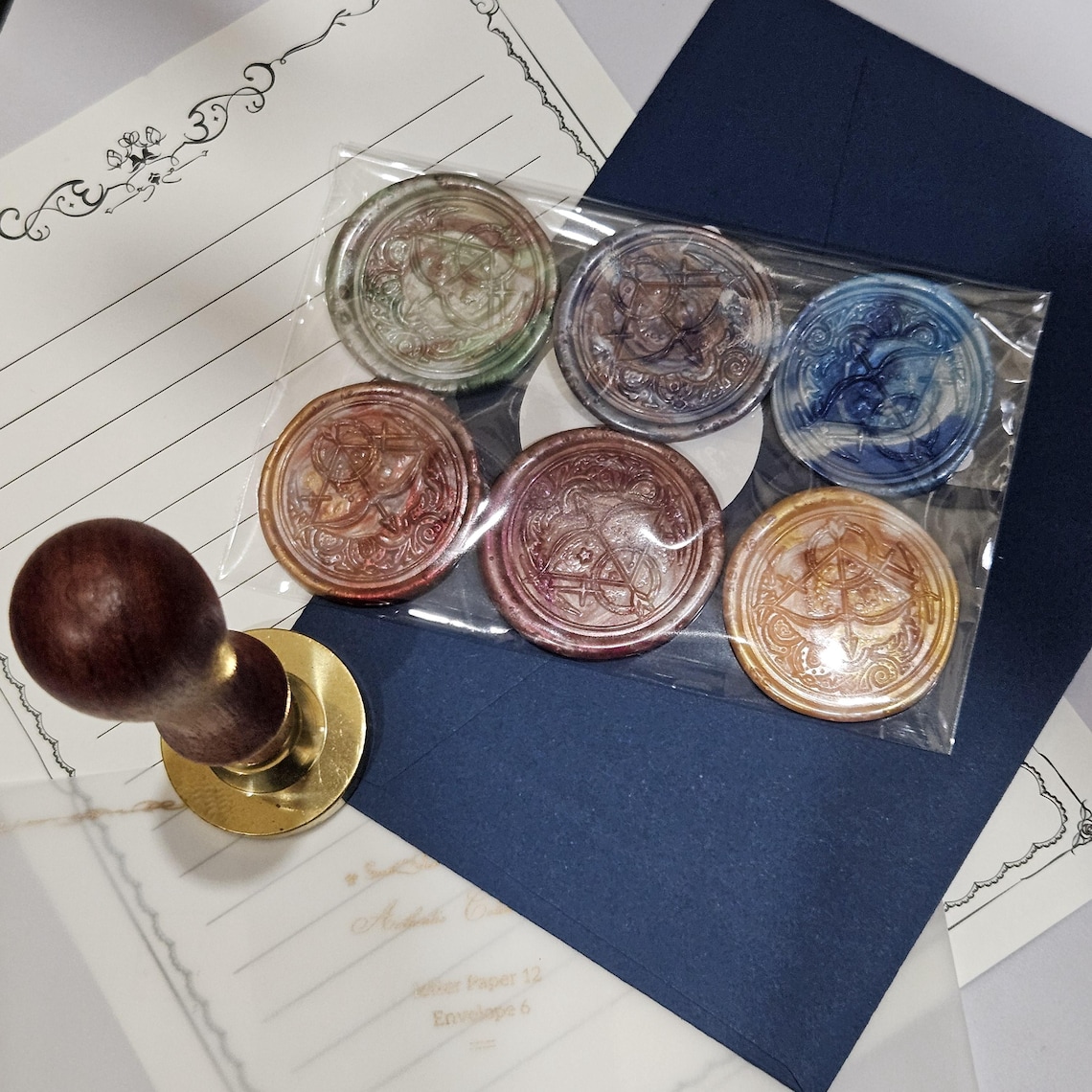 Pre-made 6 Wax Seal Stickers With Self-adhesive Tape Backing ...