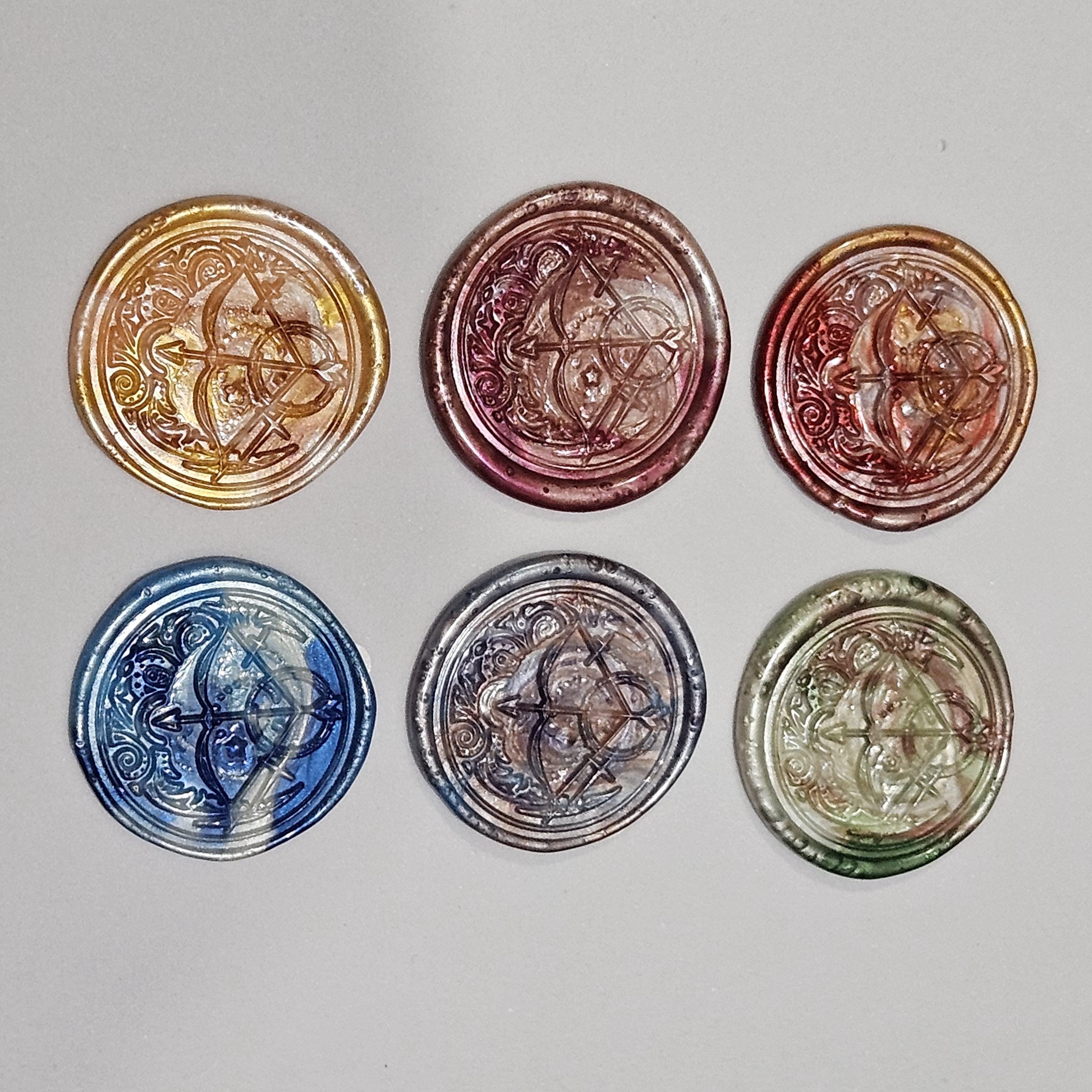 Pre-made 6 Wax Seal Stickers With Self-adhesive Tape Backing ...