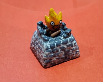 Calcifer ghibli Artisan Keycap - Etsy