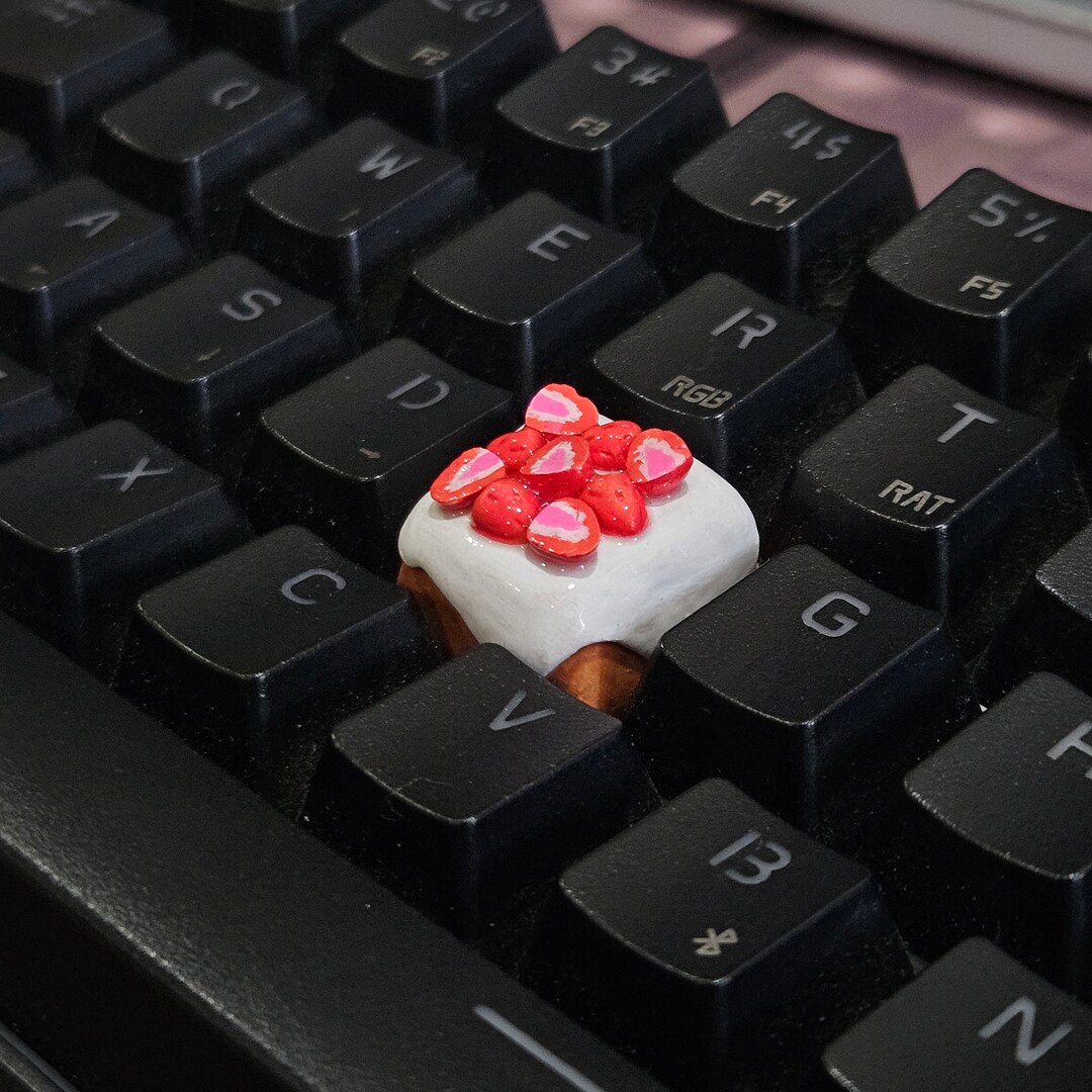 Strawberry Cake Keycap R3 Mechanical Keycap Artisan Keycap Food Dessert ...