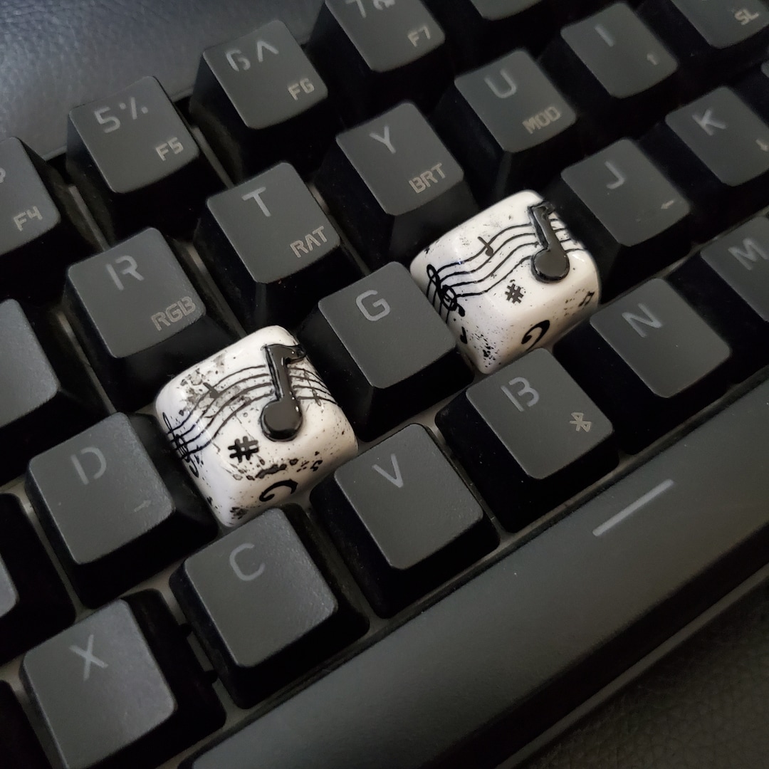 Music Note Keycap R3 Mechanical Keycap Artisan Keycap Handmade Keycap ...