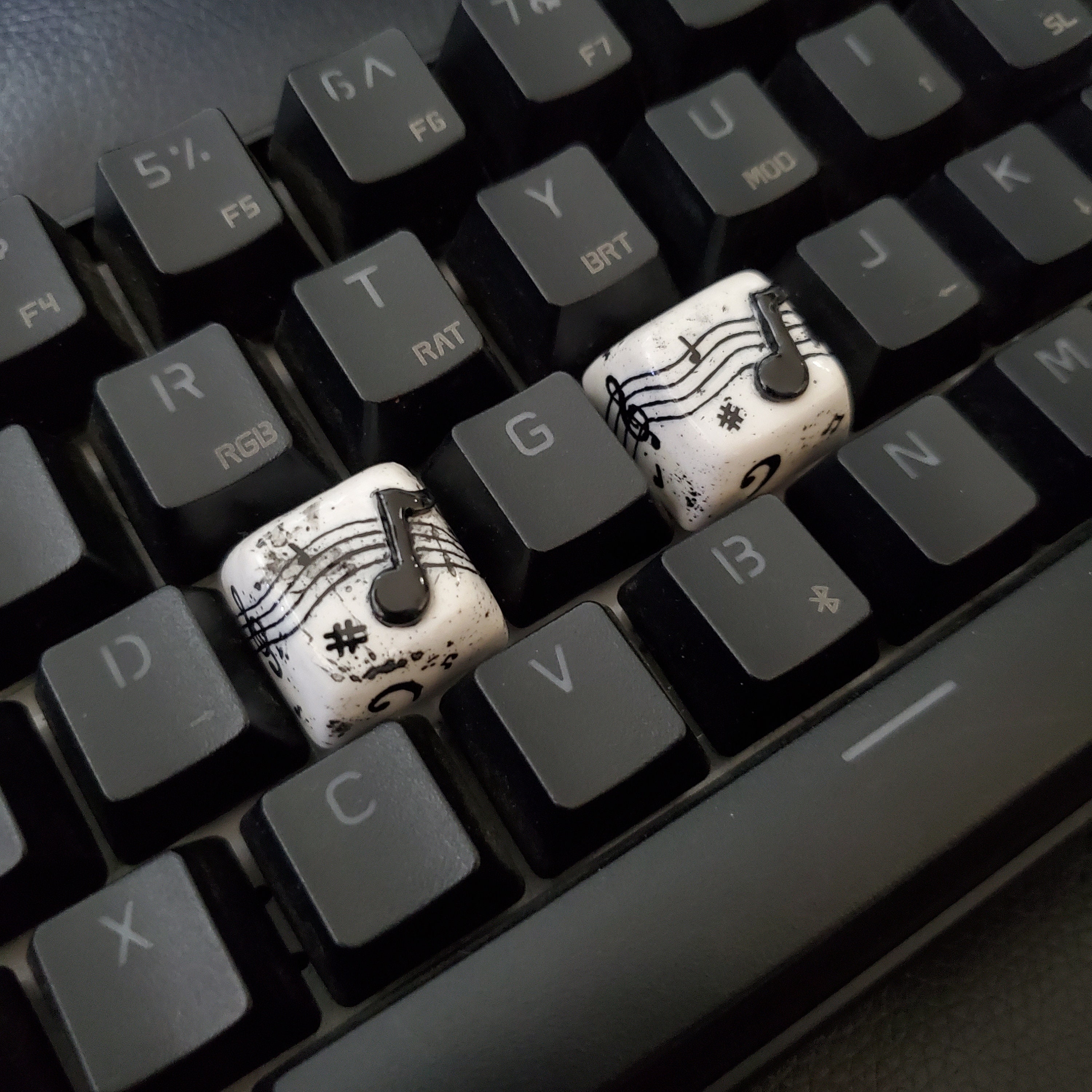 Music Note Keycap R3 Mechanical Keycap Artisan Keycap Handmade Keycap ...