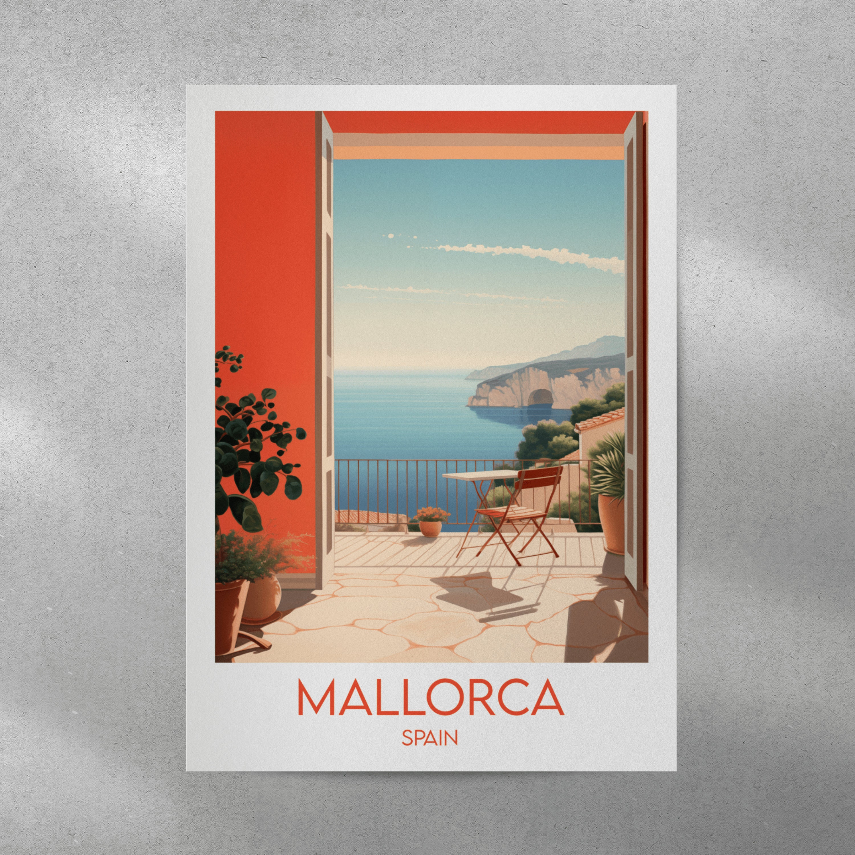 Mallorca Print - Spain Poster - Custom Personalised Wedding Birthday ...