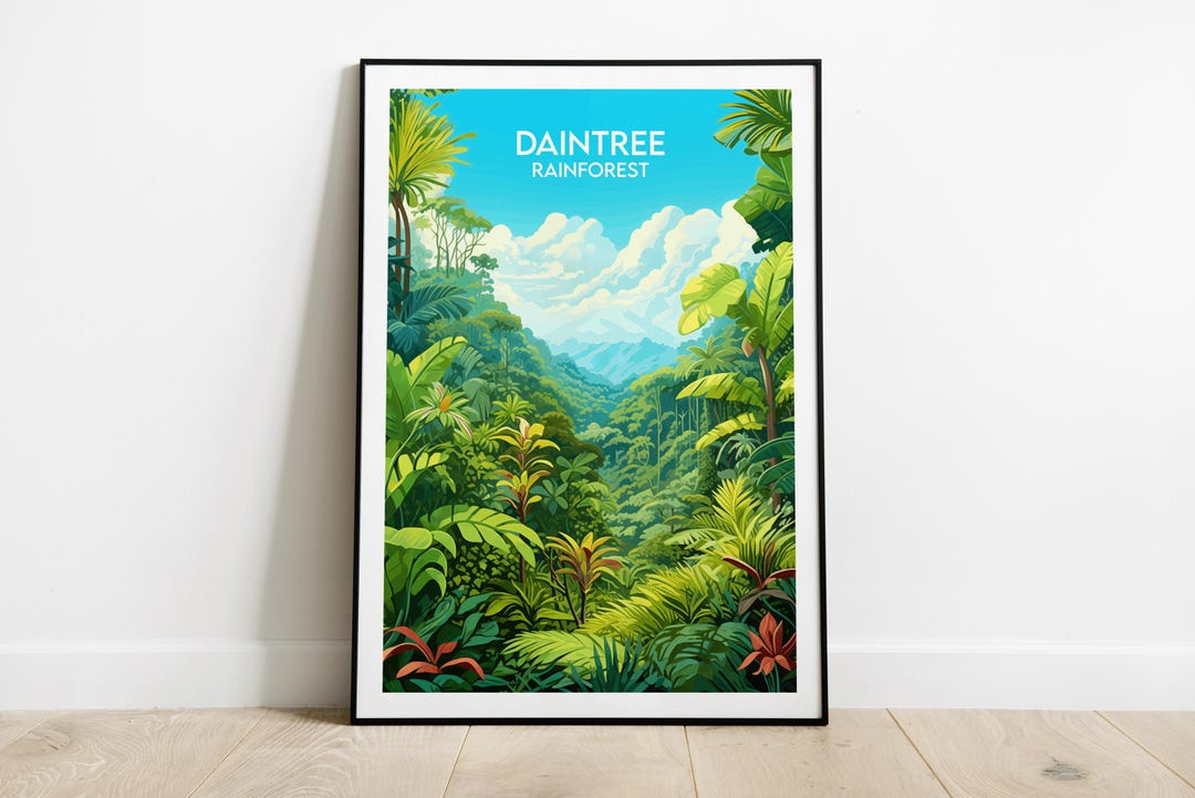 Daintree Rainforest Travel Print - Australia Poster - Custom ...