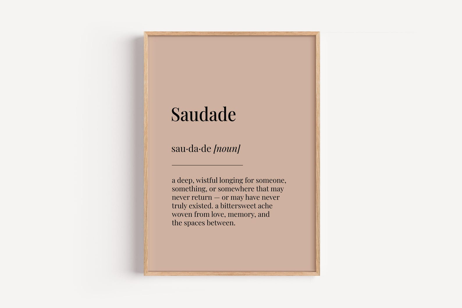 Saudade Definition Print - Dictionary Poster - Portuguese Wall Art ...