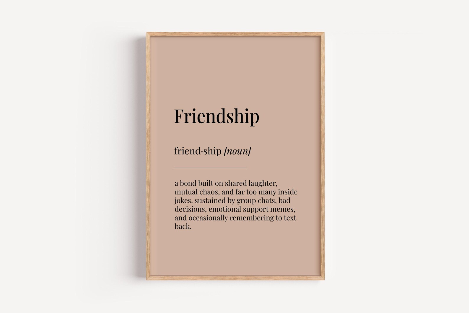 Friendship Definition Print - Dictionary Poster - Home Wall Art Funny ...