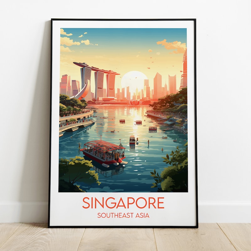 Singapore A4 Poster - Etsy UK