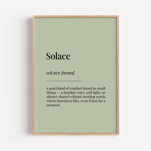 Solace Definition Print - Dictionary Poster - Home Wall Art Funny Gift for Him Her - Etsy