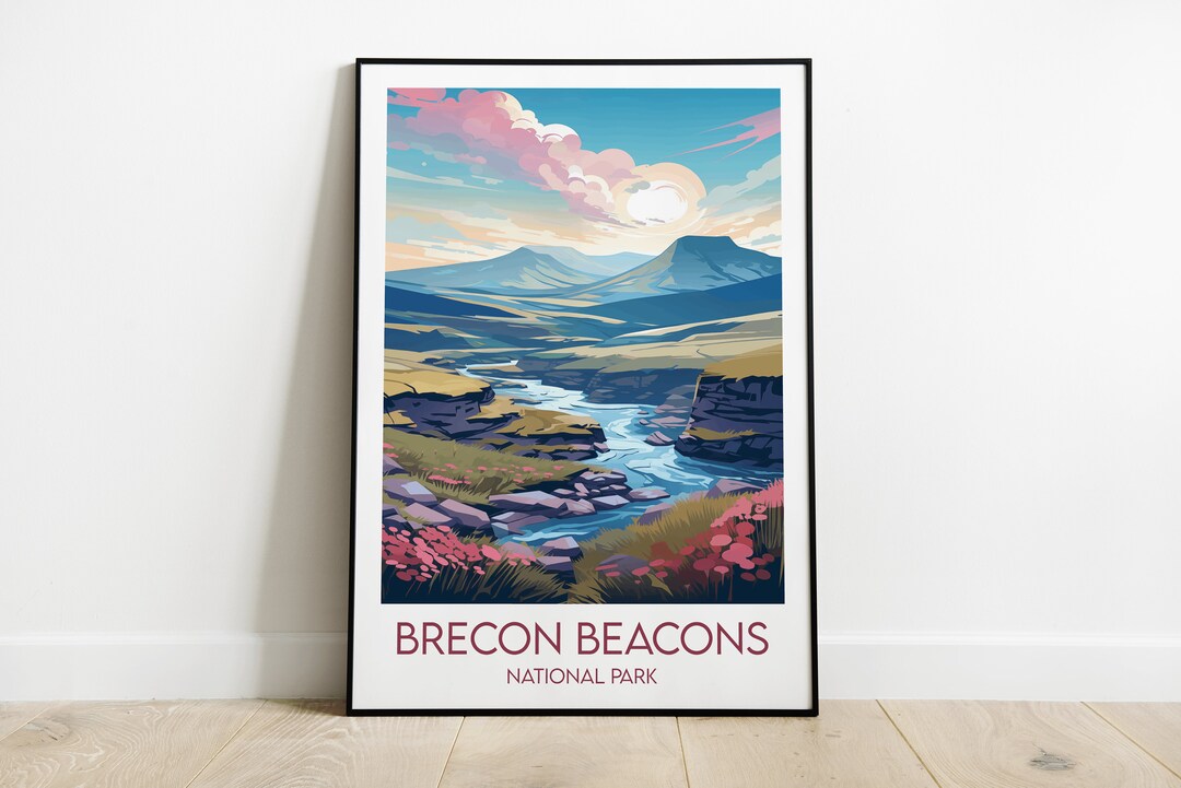 Brecon Beacons National Park Travel Print - Wales Poster - Custom ...