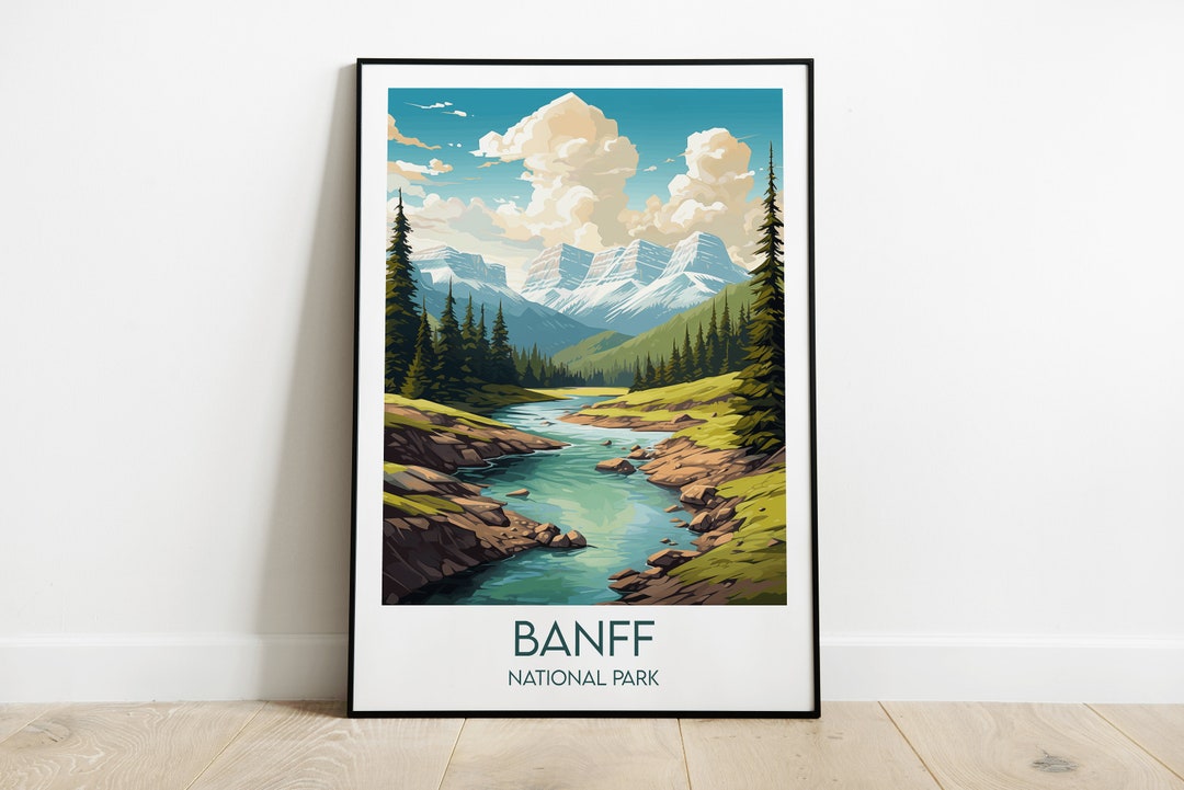 Banff Travel Print - Canada Poster - Custom Personalised Wedding ...