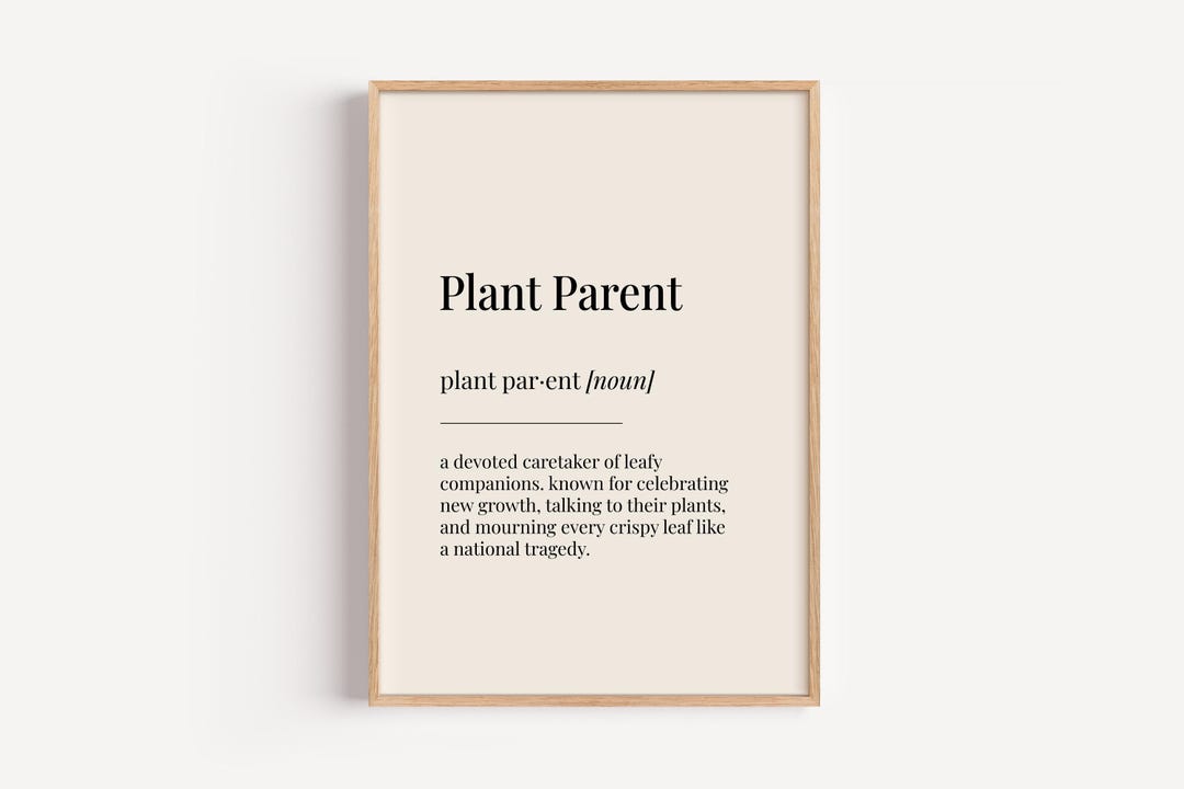 Plant Parent Definition Print - Dictionary Poster - Home Wall Art Funny ...