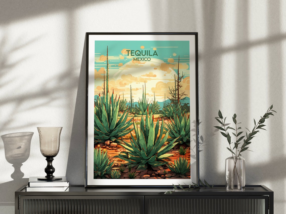 Tequila Jalisco Travel Print - Mexico Poster - Custom Personalised ...