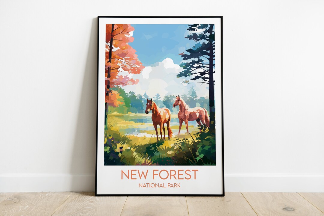 New Forest National Park Travel Print - England UK Poster - Custom ...