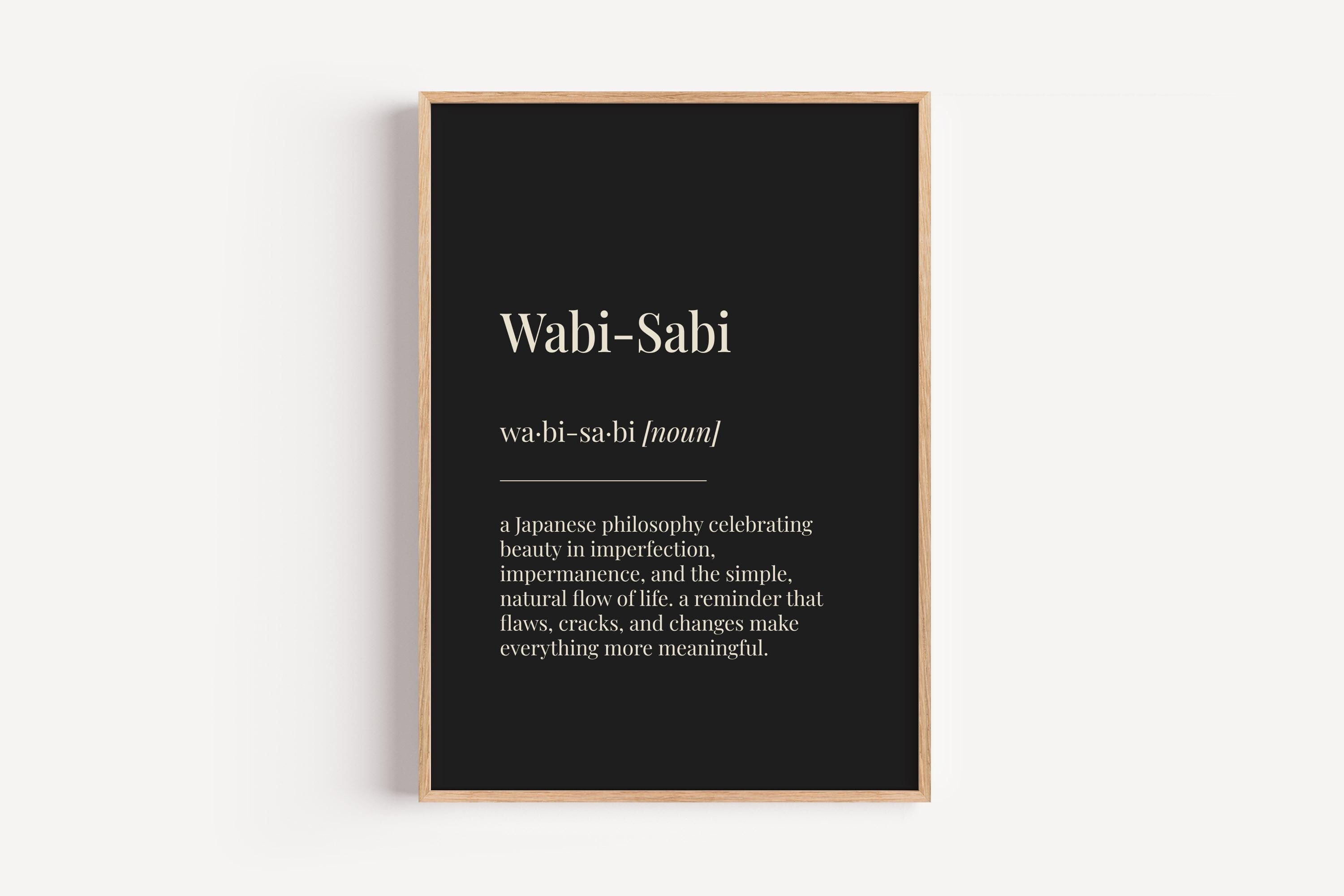 Wabi Sabi Definition Print - Dictionary Poster - Japanese Home Wall Art ...
