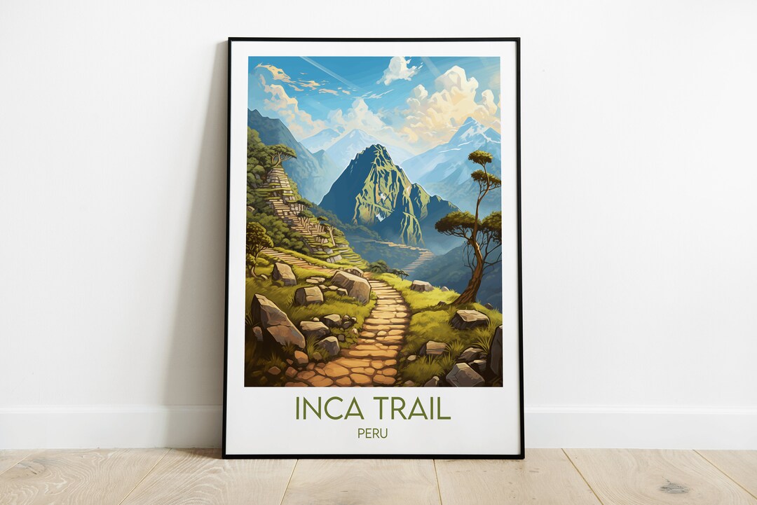Inca Trail Travel Print - Peru Poster - Custom Personalised Wedding ...