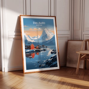 Svalbard Travel Print - Norway Poster - Custom Personalised Wedding ...