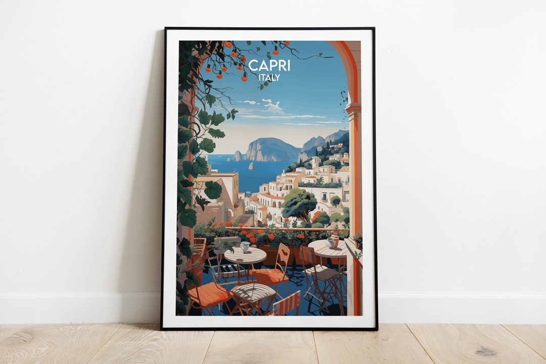 Capri Travel Print - Italy Poster - Custom Personalised Wedding ...