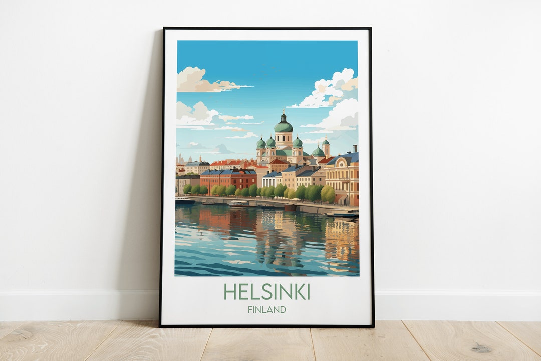Helsinki Travel Print Finland Poster Custom Personalised Wedding ...