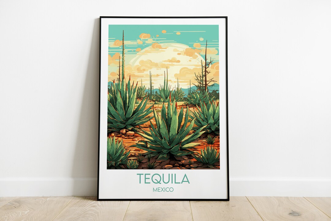 Tequila Jalisco Travel Print - Mexico Poster - Custom Personalised ...