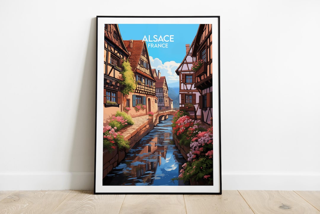 Alsace Travel Print - France Poster - Custom Personalised Wedding ...