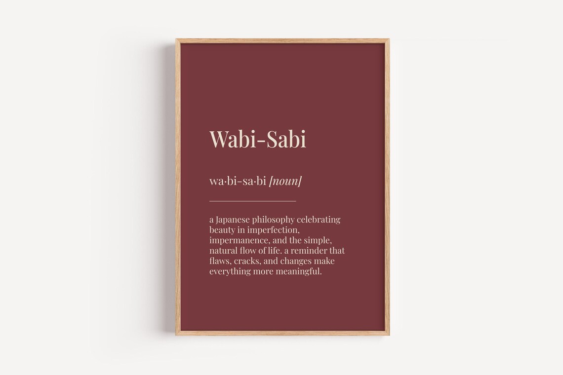 Wabi Sabi Definition Print - Dictionary Poster - Japanese Home Wall Art ...