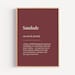 Saudade Definition Print - Dictionary Poster - Portuguese Wall Art ...