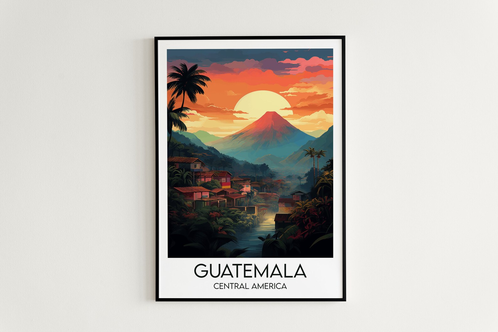 Guatemala Travel Print - Central America Poster - Custom Personalised ...