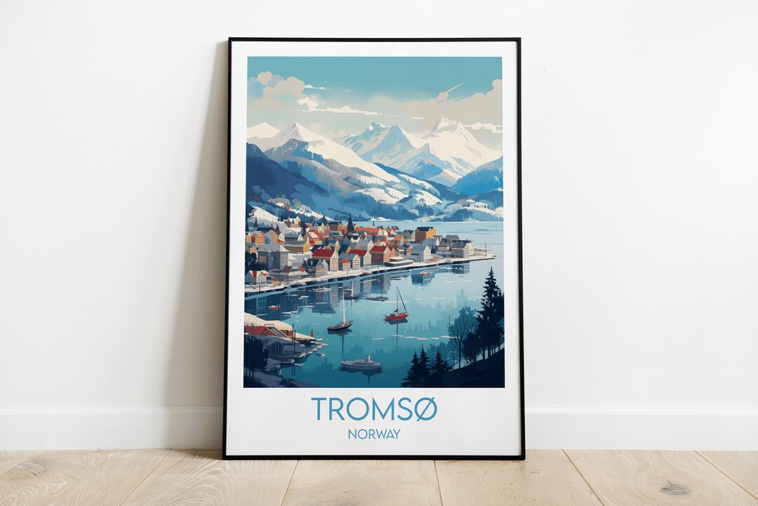 Tromso Travel Print - Norway Poster - Custom Personalised Wedding ...