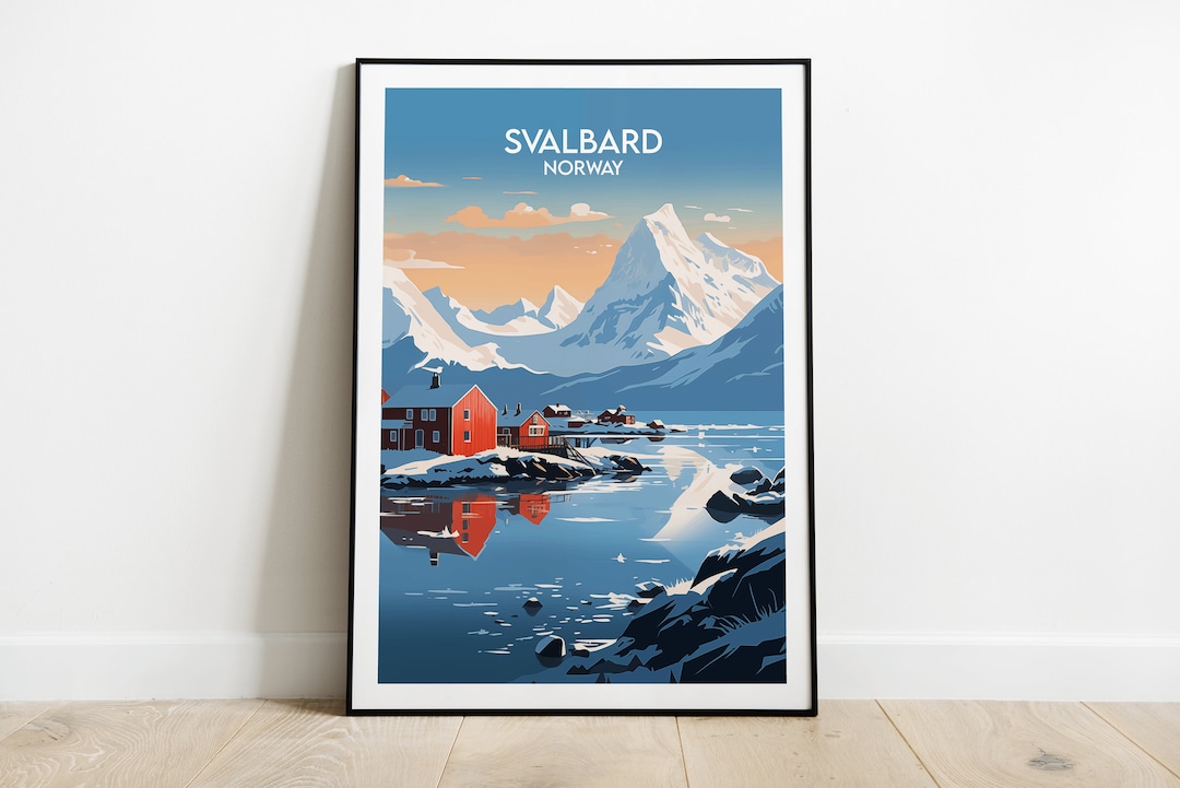 Svalbard Travel Print - Norway Poster - Custom Personalised Wedding ...