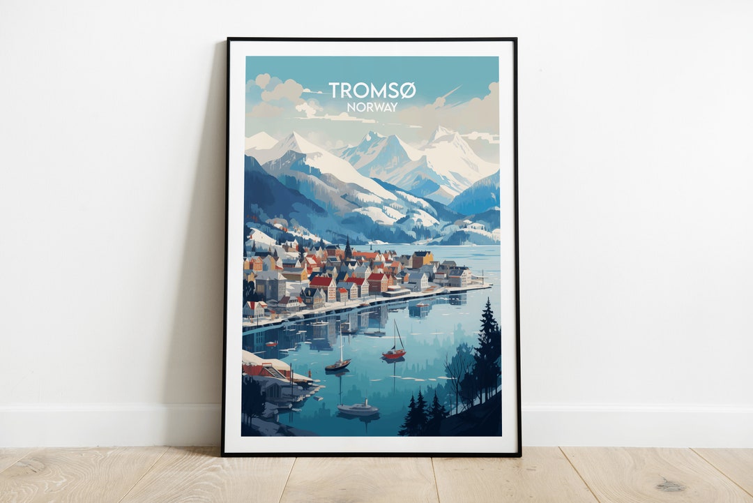 Tromso Travel Print - Norway Poster - Custom Personalised Wedding ...