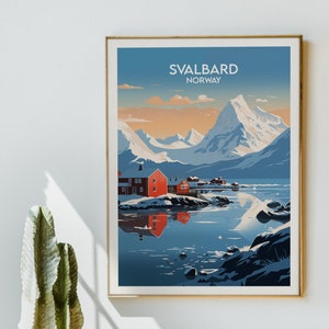Svalbard Travel Print - Norway Poster - Custom Personalised Wedding ...