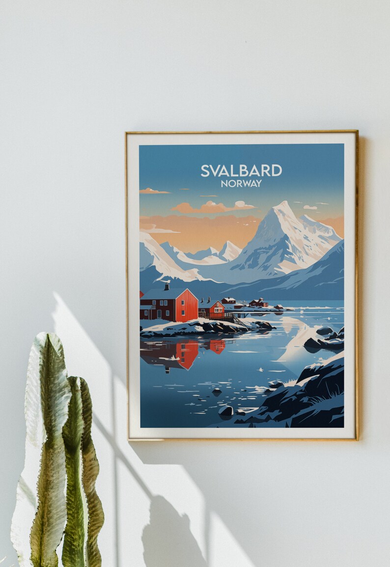Svalbard Travel Print - Norway Poster - Custom Personalised Wedding ...